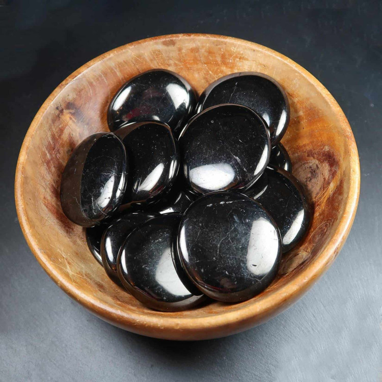 Jet Palmstones - Buy Polished Jet Palmstones Online - UK Crystal Healing