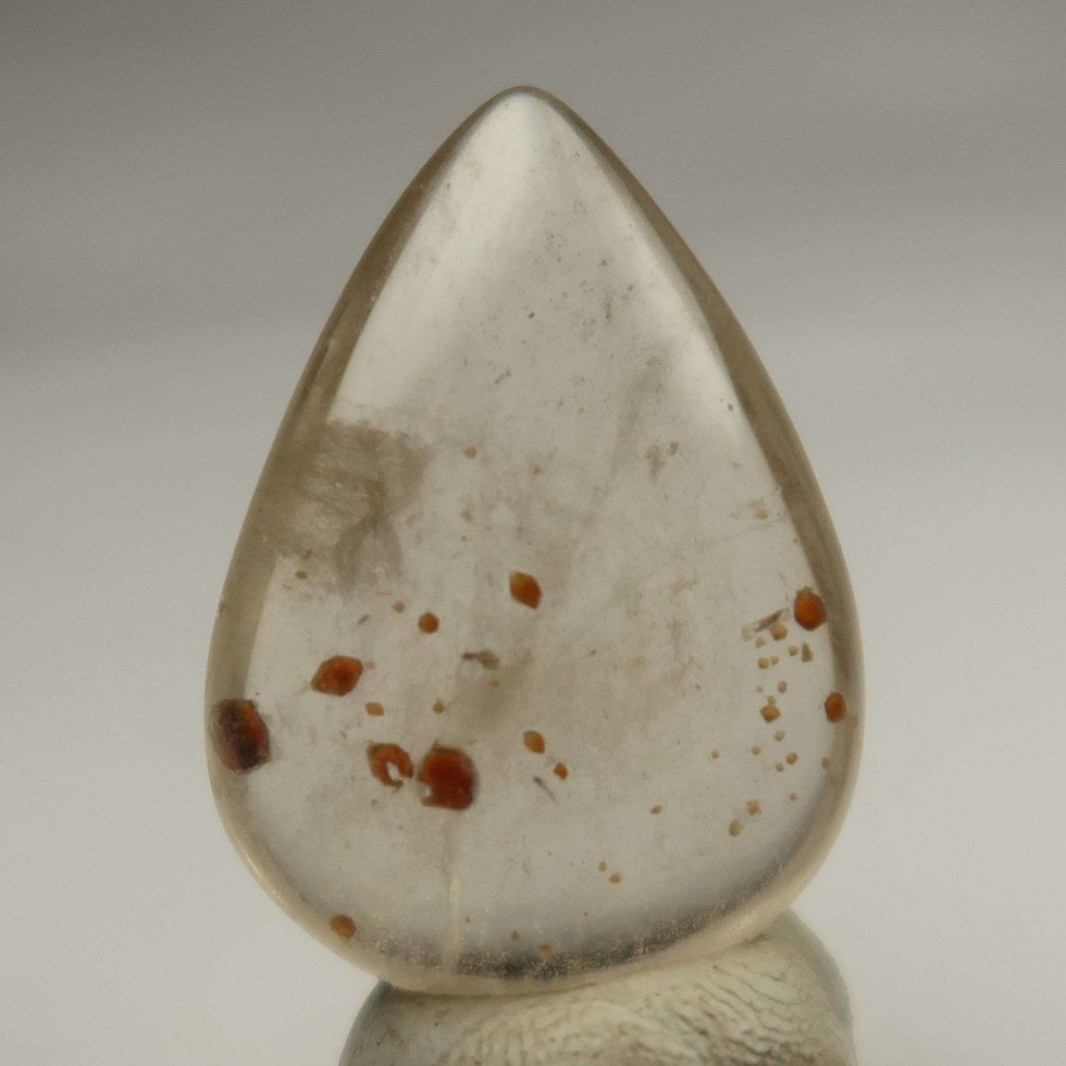 Quartz with Garnet Inclusions - Albion Fire and Ice