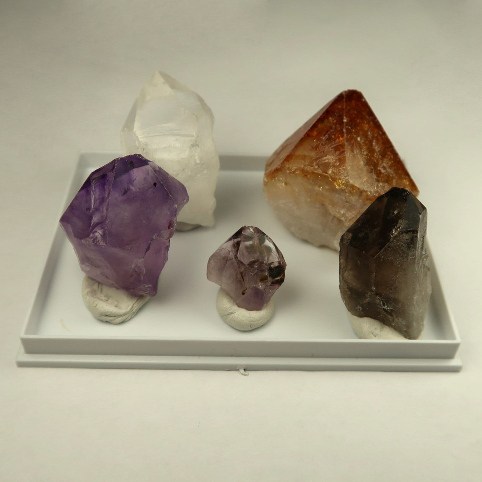 Quartz Point Sets | Quartz, Amethyst, Citrine, Smoky Quartz