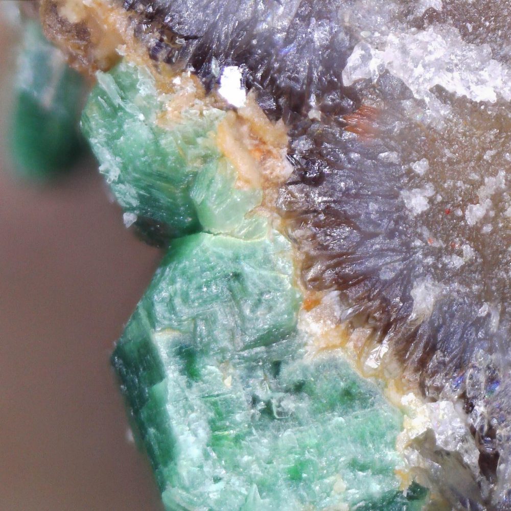 Torbernite from Ste Barbe vein (Les Montmins), France